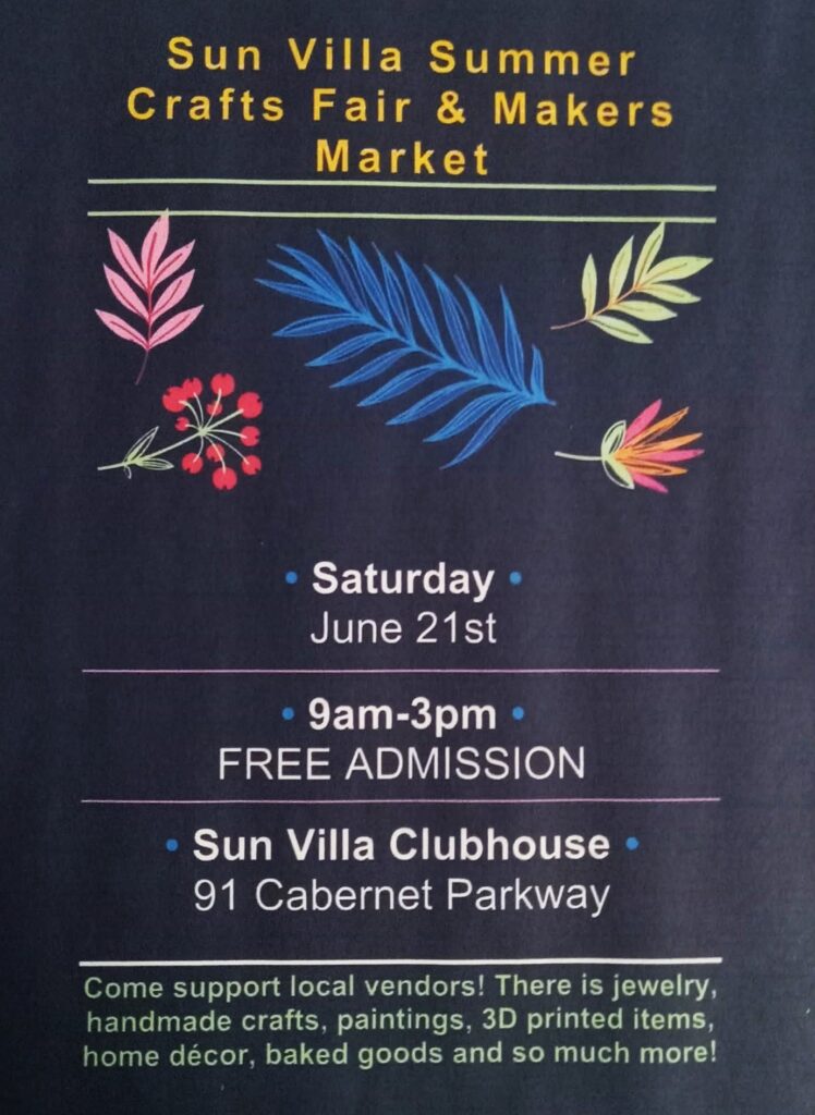 Sun Villa Summer Crafts Fair & Makers Market - Reno's Hometown Post